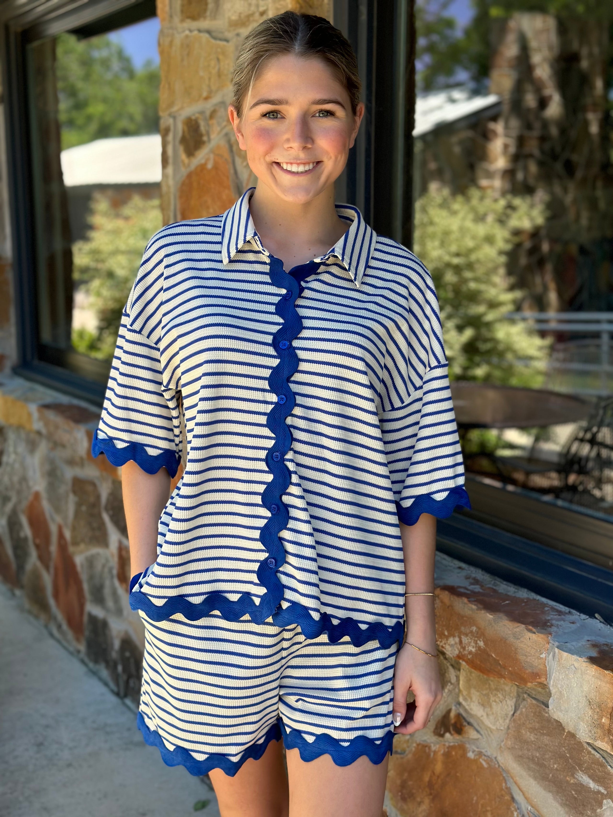 Royal Ric Rac Set | The Weatherford Boutique